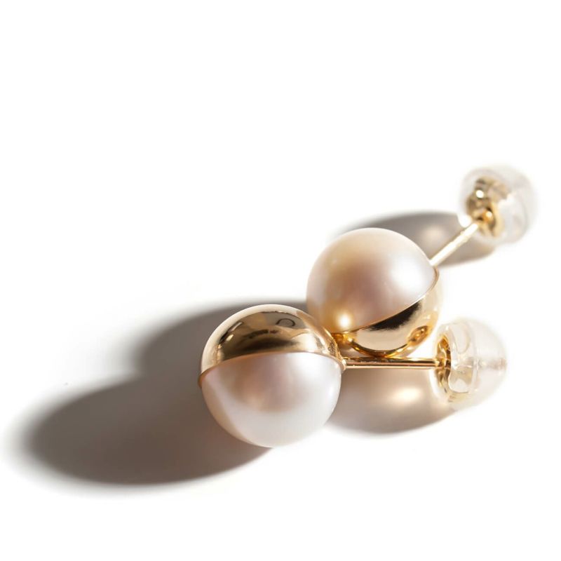 K18 8mm 大玉パール 一粒ピアス LALUNO -ラルーノ- | Ops.(オプス)公式ストア