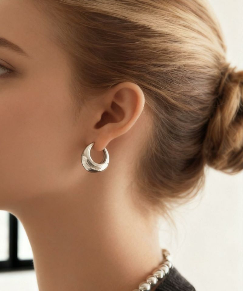 Silver925 Plump Hoop Earrings CAPALLE -カパレ- | Ops.(オプス)公式ストア