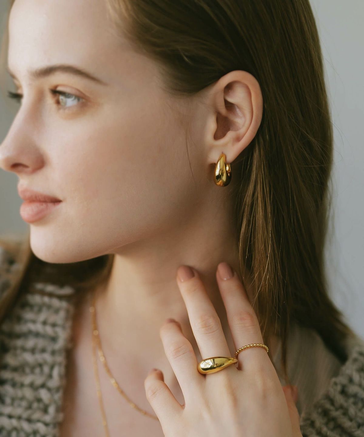 Silver925 Plump Hoop Earrings CAPALLE -カパレ- | Ops.(オプス)公式ストア